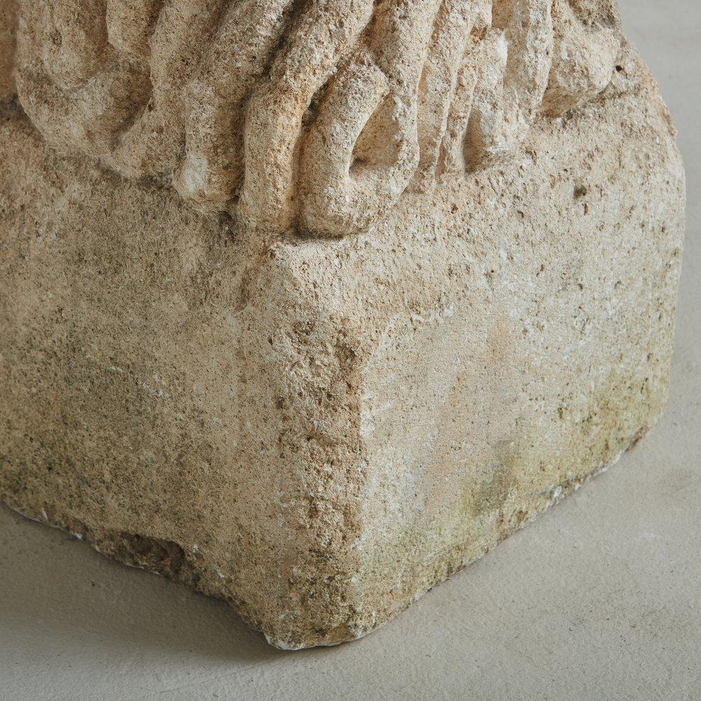 Limestone Lion Garden Statue, France 1960s For Sale at 1stDibs