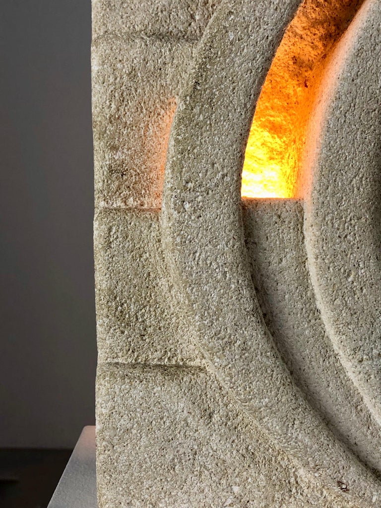 Limestone, Table Lamp, Albert Tormos, France, 1970 For Sale at 1stDibs