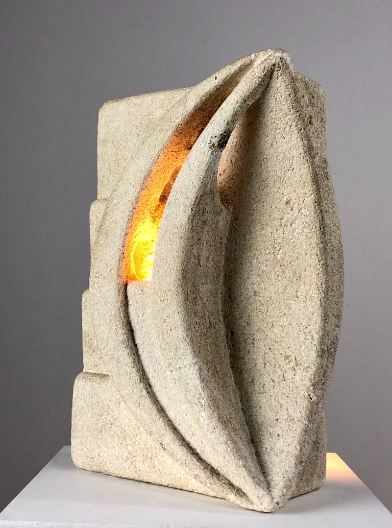 Limestone, Table Lamp, Albert Tormos, France, 1970 For Sale at 1stDibs