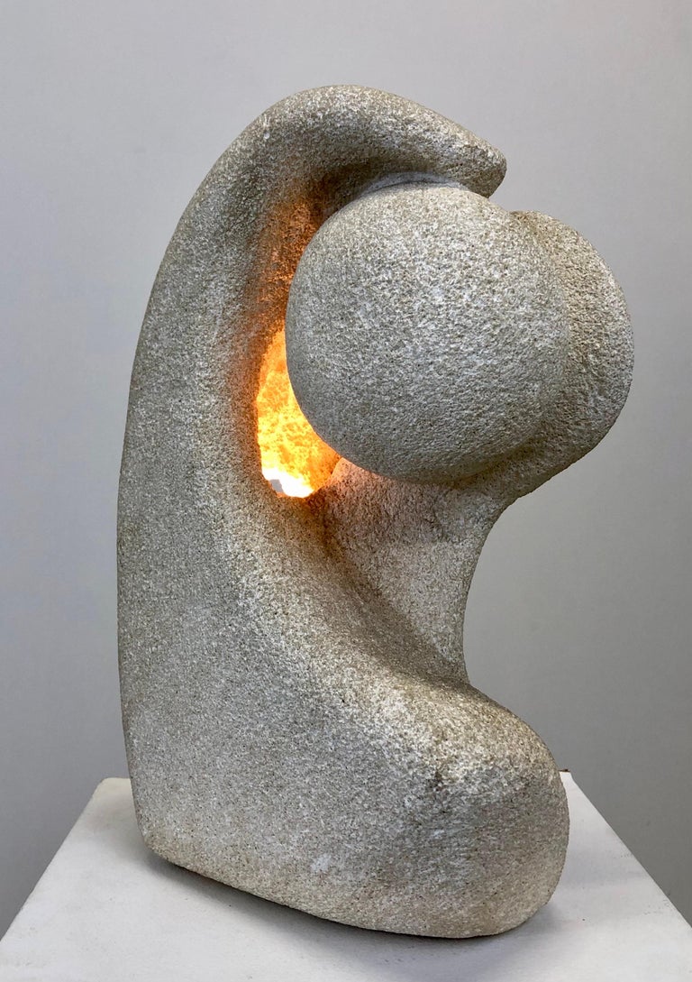 Limestone Table Lamp by Albert Tormos, France, 1970s For Sale at 1stDibs