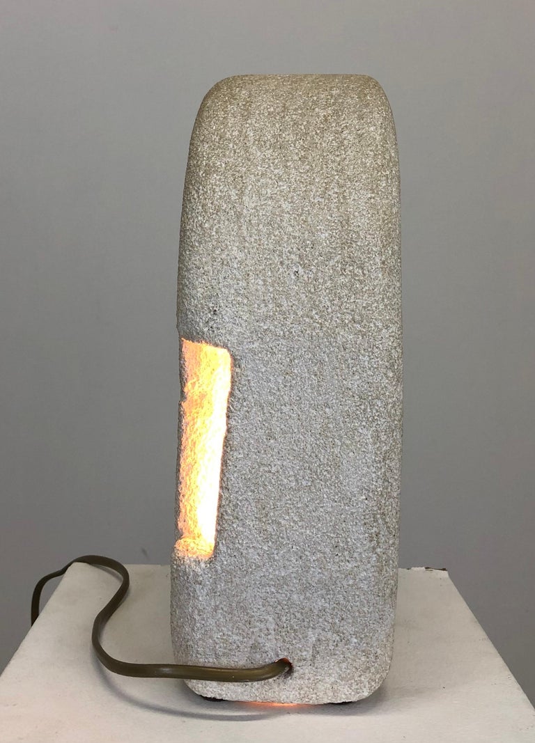 Limestone Table Lamp by Albert Tormos, France, 1970s For Sale at 1stDibs