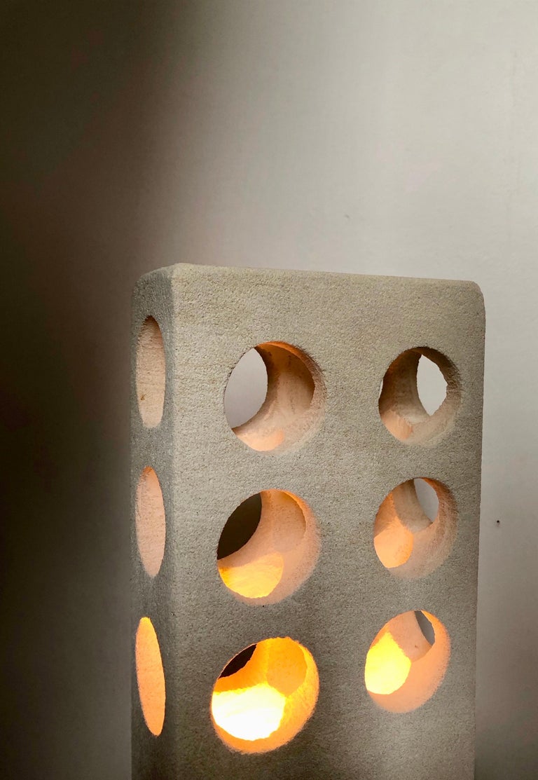 Limestone Table Lamp by Albert Tormos, France For Sale at 1stDibs