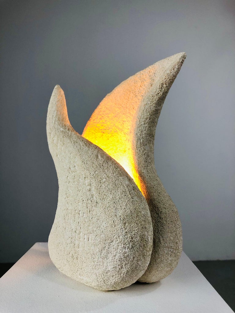 Limestone Table Lamp, France, 1970 For Sale at 1stDibs
