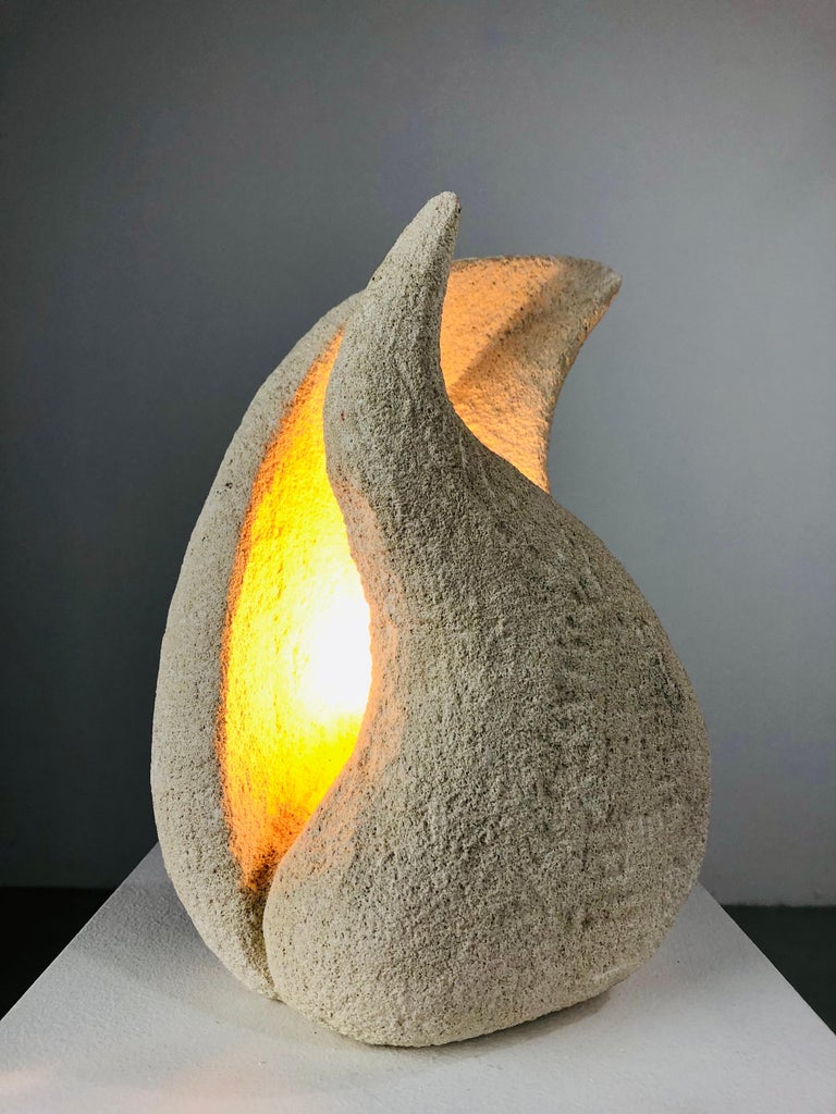 Limestone Table Lamp, France, 1970 For Sale at 1stDibs