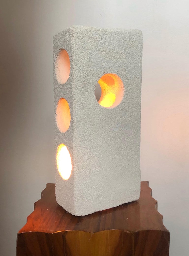 Limestone Table Lamp, France, 1970s For Sale at 1stDibs