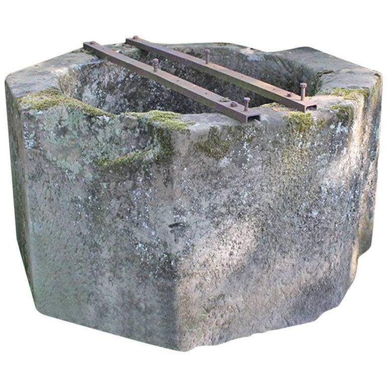 Limestone Well Head with Original Surface and Patina from the 18th ...