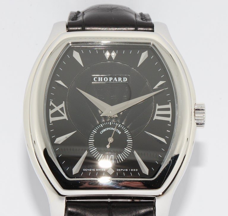 Limited Chopard Platinum Wristwatch, Automatic, Heritage Tonneau Design ...