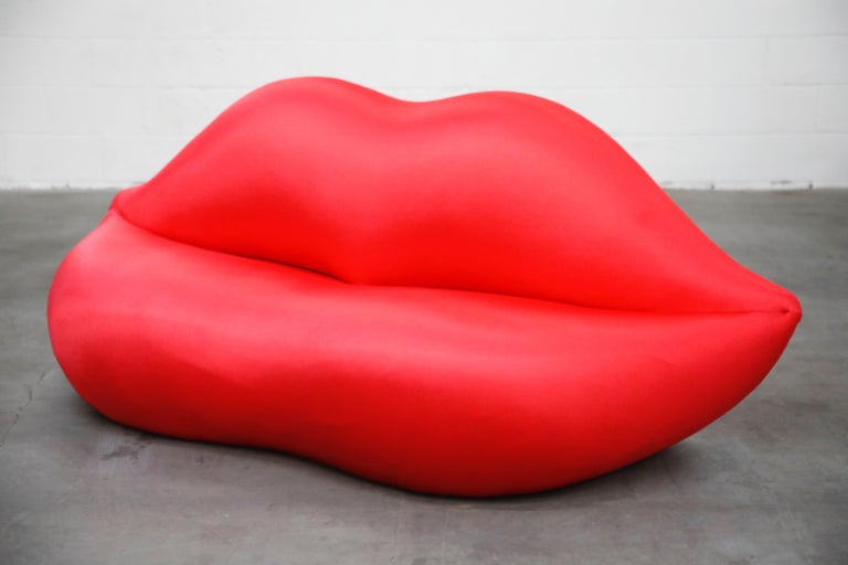 Limited Edition Bocca Sofa by Studio 65 for Gufram, Signed Dated ...