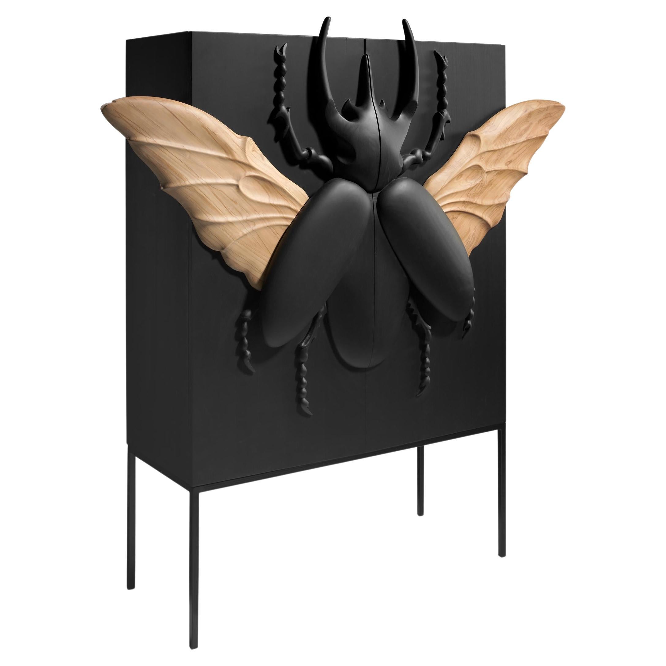 Limited Edition Cabinet Hand Crafted of Olive Tree For Sale at 1stDibs