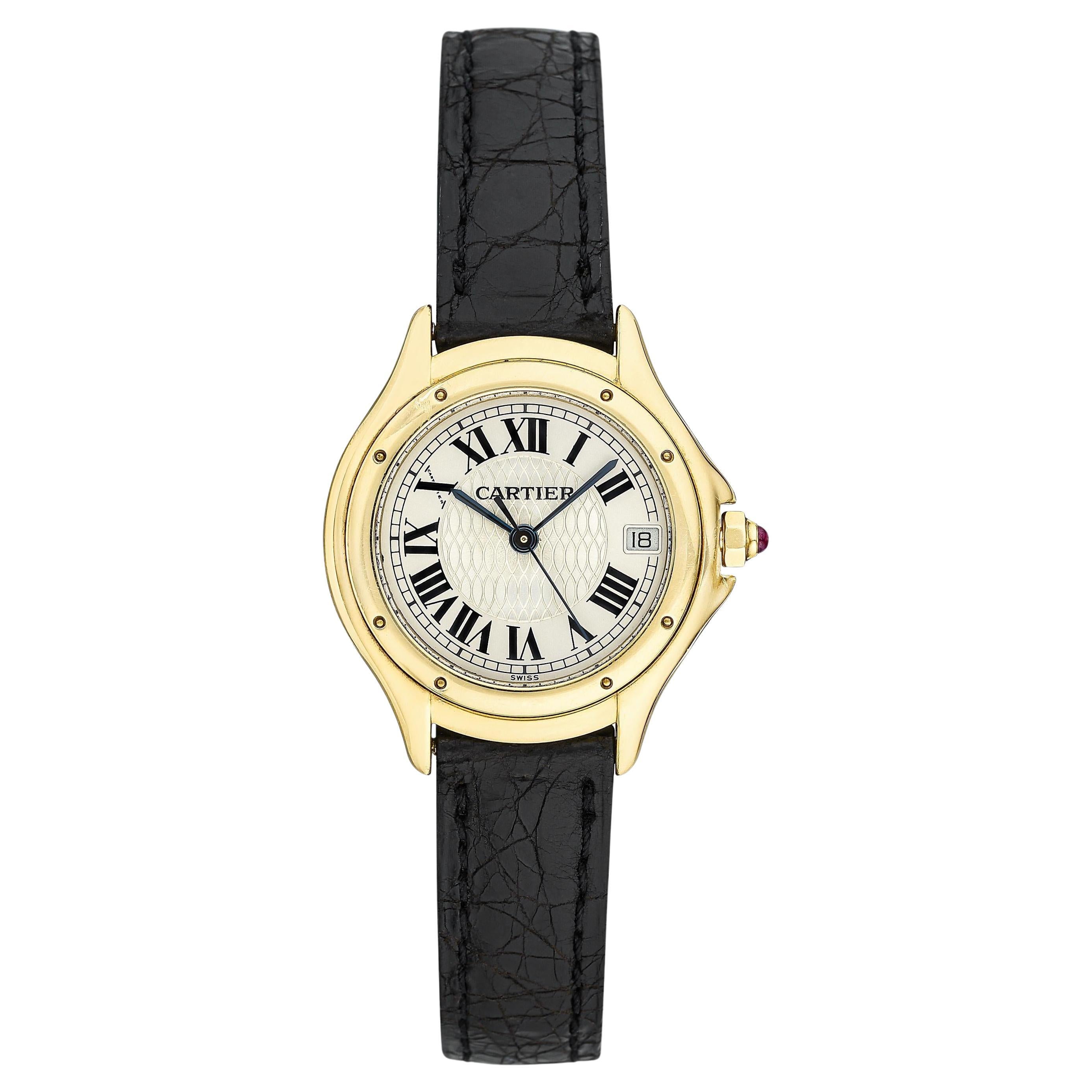Limited Edition Cartier Panthere Watch 18K Yellow Gold For Sale at 1stDibs