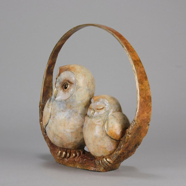 Limited Edition Contemporary Bronze "Cute as Buttons" by Roxy Winterburn For Sale at 1stDibs