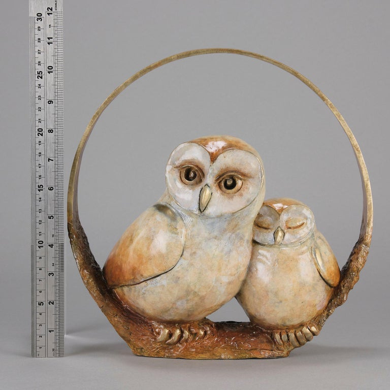 Limited Edition Contemporary Bronze "Cute as Buttons" by Roxy Winterburn For Sale at 1stDibs