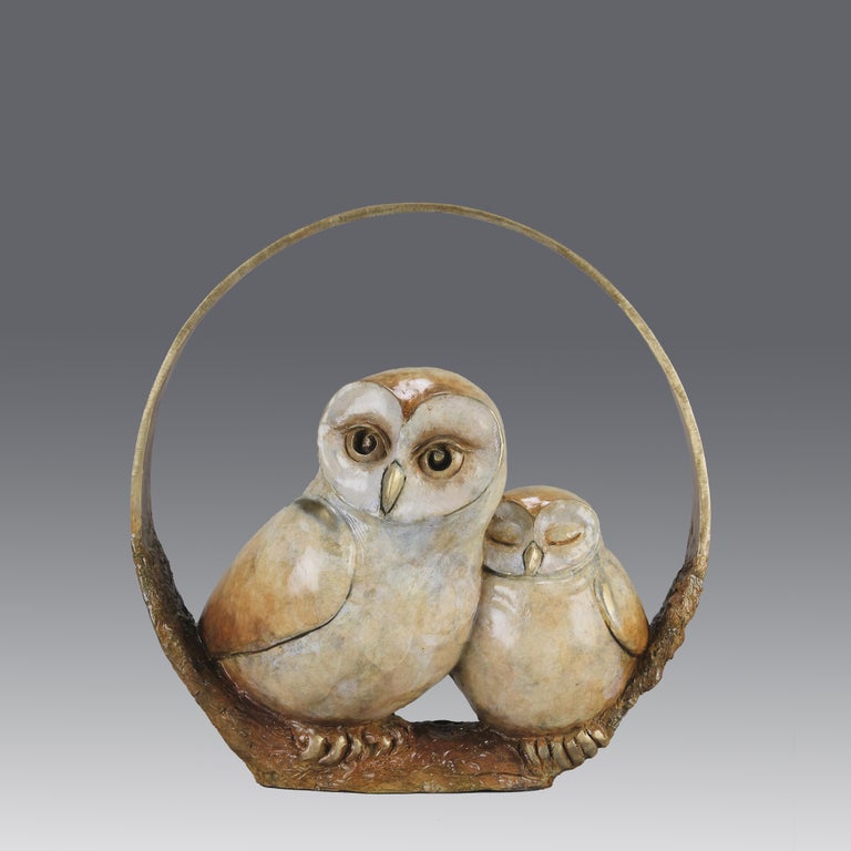 Limited Edition Contemporary Bronze "Cute as Buttons" by Roxy Winterburn For Sale at 1stDibs