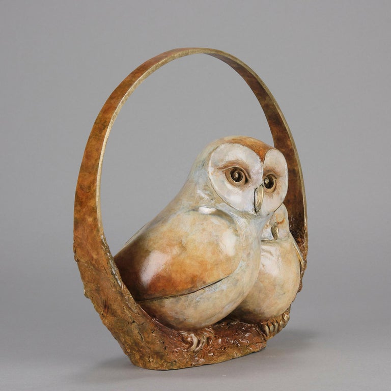 Limited Edition Contemporary Bronze "Cute as Buttons" by Roxy Winterburn For Sale at 1stDibs