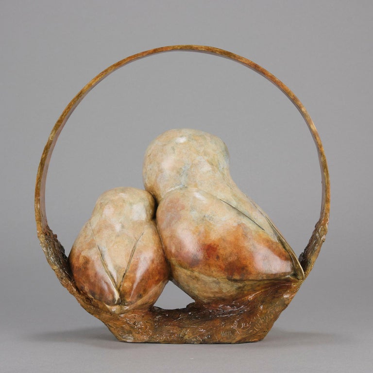 Limited Edition Contemporary Bronze "Cute as Buttons" by Roxy Winterburn For Sale at 1stDibs