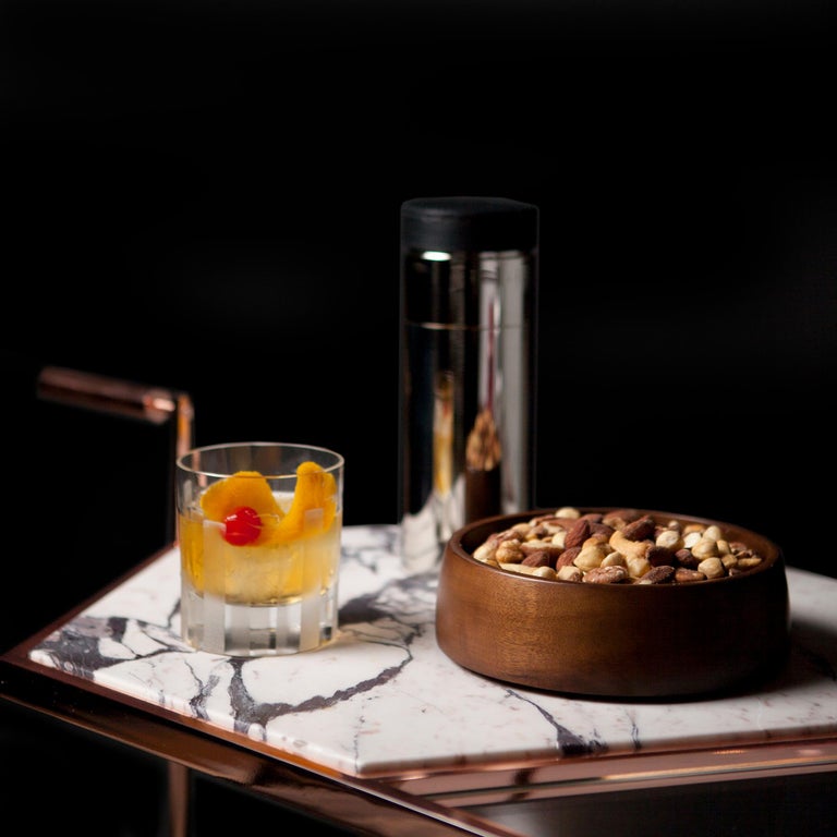 Limited Edition Gin Lane bar cart by Yabu Pushelberg Rose Copper ...