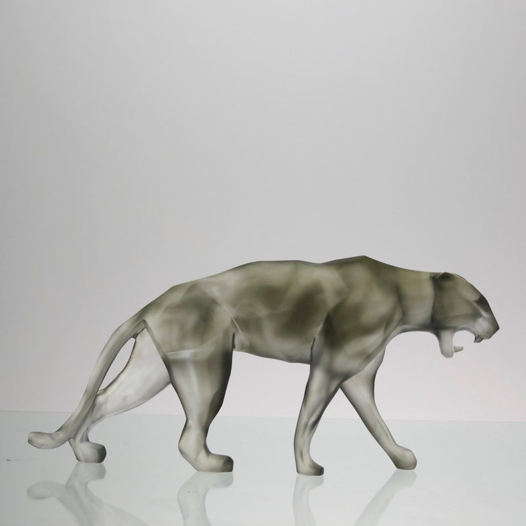 Limited Edition Glass Sculpture "Wild Panther" by Richard Orlinski for ...