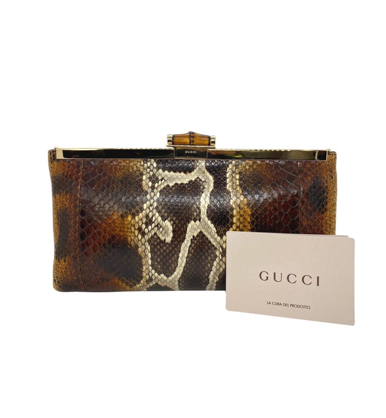 Limited Edition Gucci Tom Ford Python Minaudière Runway Frame Bag at ...