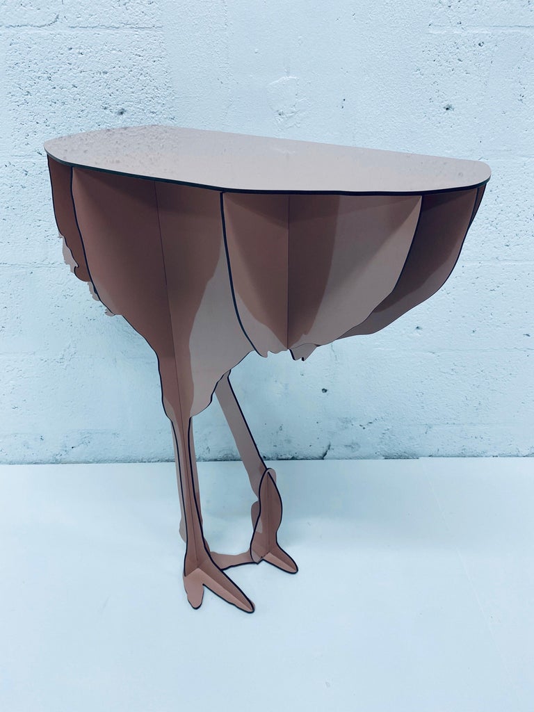 Limited Edition iBride "Diva" Ostrich Console Table by Rachel and ...