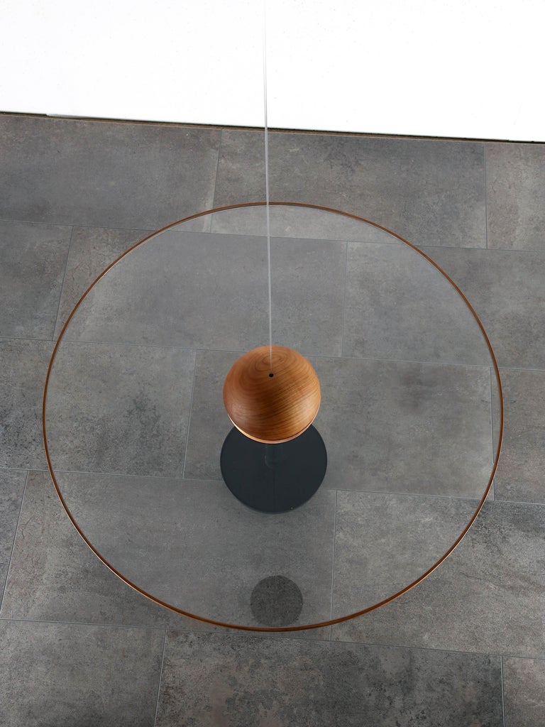 Limited Edition Modern Coffee Table with Cherry Wood and Acrylic Glass ...