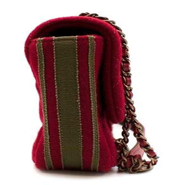 Limited Edition Red Jersey Flap Bag For Sale at 1stDibs