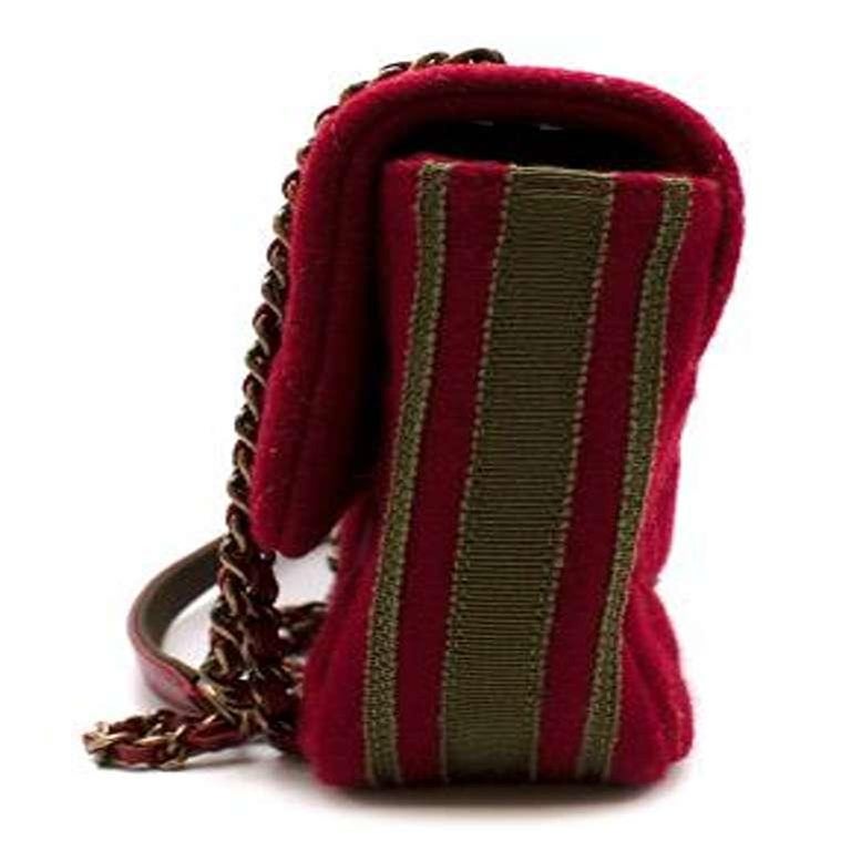 Limited Edition Red Jersey Flap Bag For Sale at 1stDibs