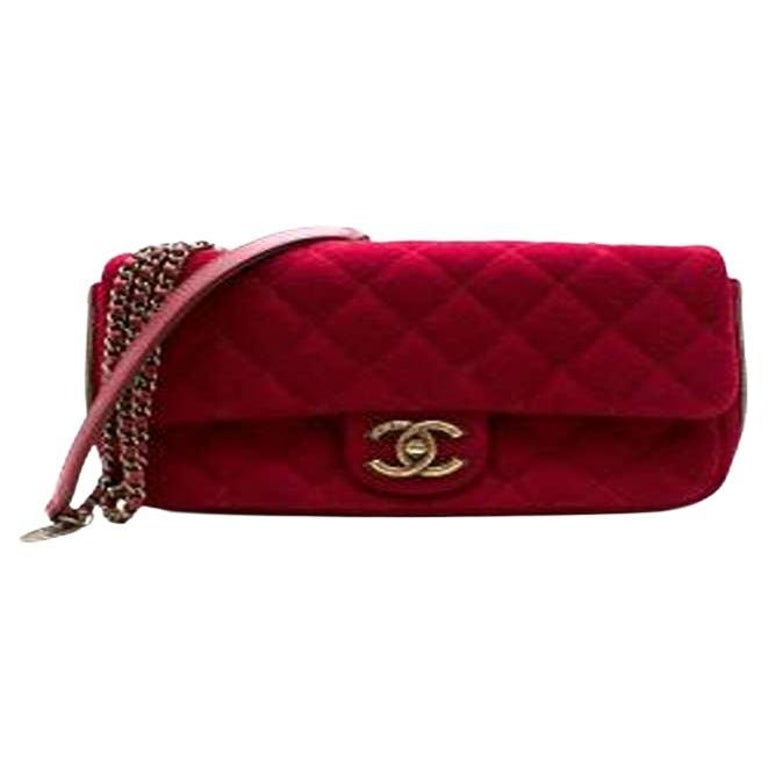 Limited Edition Red Jersey Flap Bag For Sale at 1stDibs
