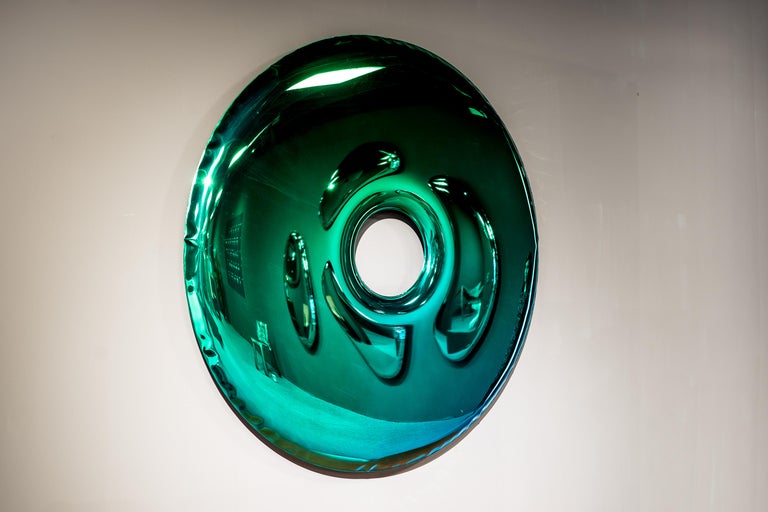 Limited Edition Rondo 120 Gradient Mirror in Green Stainless Steel by ...