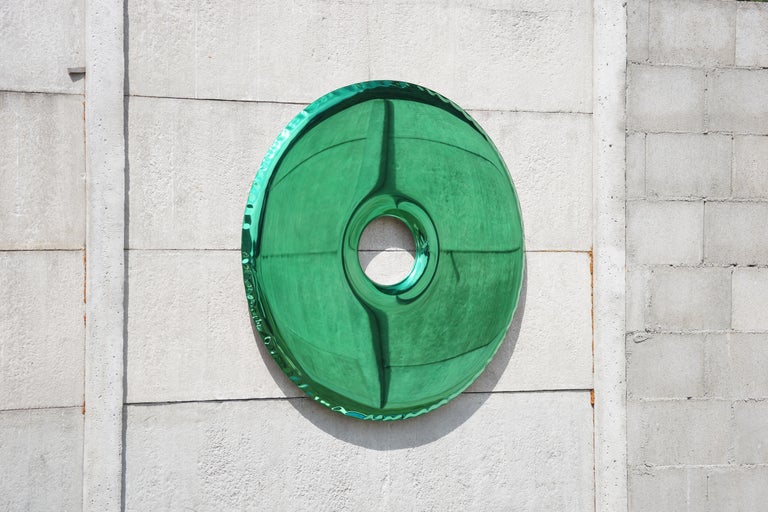 Limited Edition Rondo 75 Gradient Mirror in Green Stainless Steel by ...