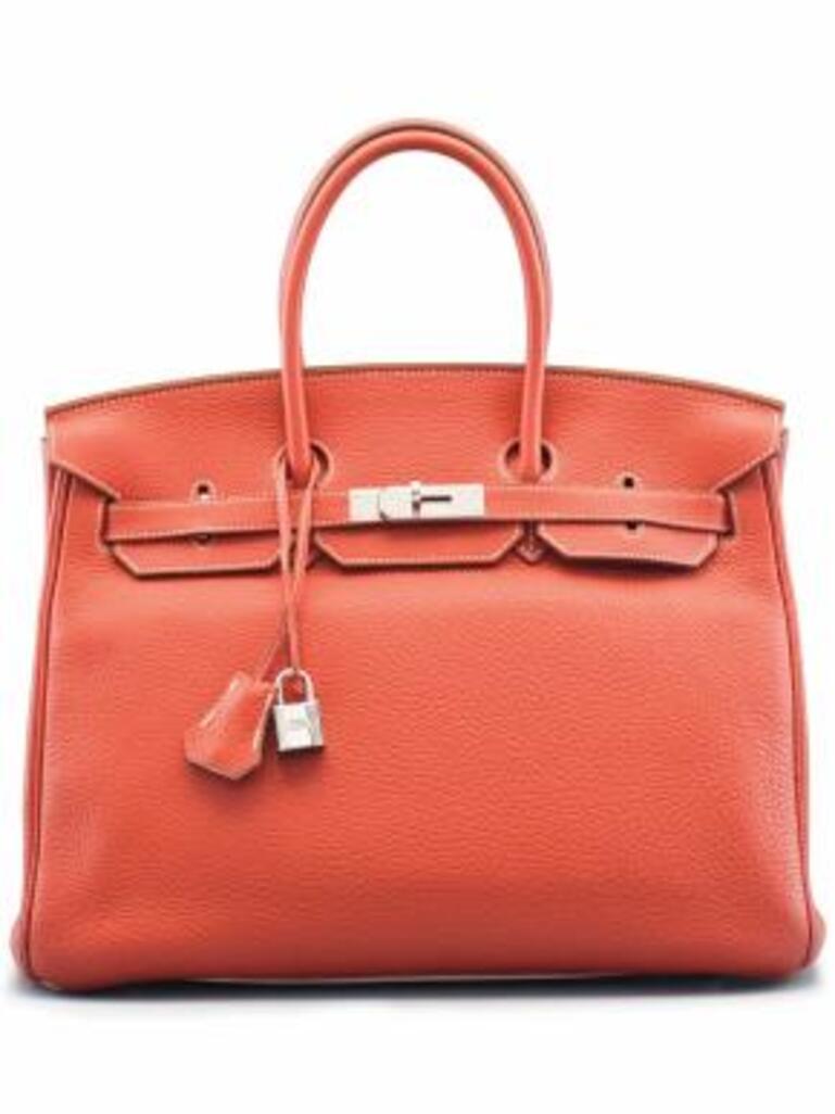 Limited Edition Sanguine and White Clemence Birkin 35 PHW For Sale at ...