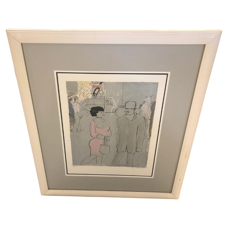 Limited Edition Signed Sexy Vin Rouge Serigraph by David Schneuer For Sale at 1stDibs