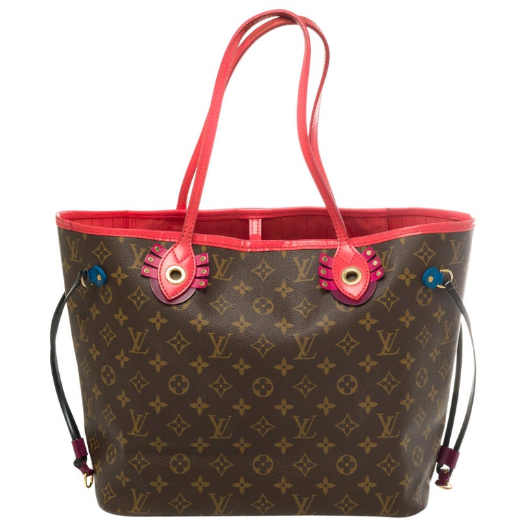 Limited Edition "Totem"-Neverfull MM Tote in Monogram canvas with pouch ...