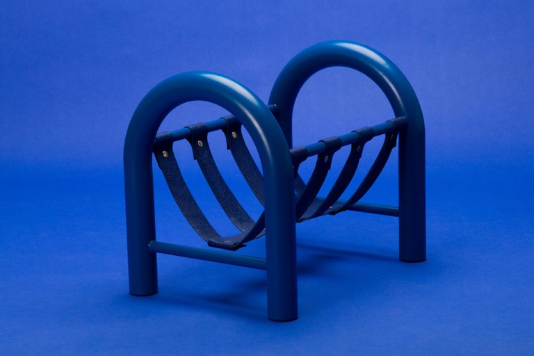Limited Edition Tubular Magazine Rack by Another Human, Blue at 1stDibs ...