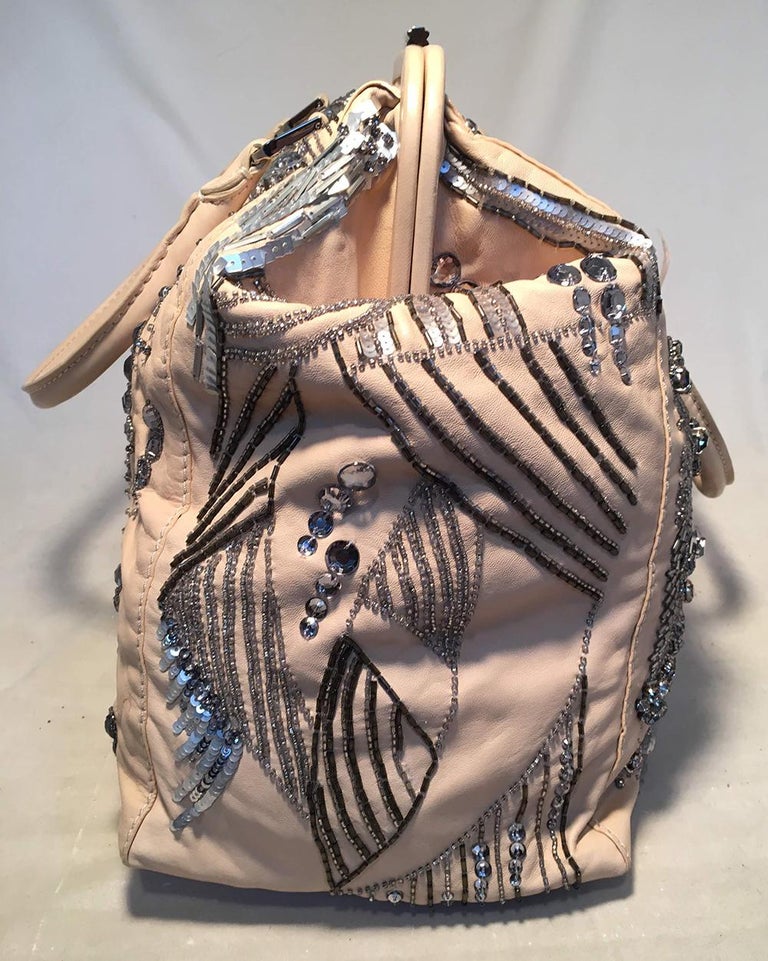 Limited Edition Valentino Alice Glam Sequin and Feather Frame Tote Bag ...