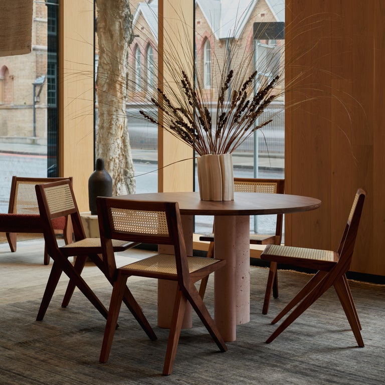 Lina Chair by Daniel Boddam, Walnut/Rattan For Sale at 1stDibs