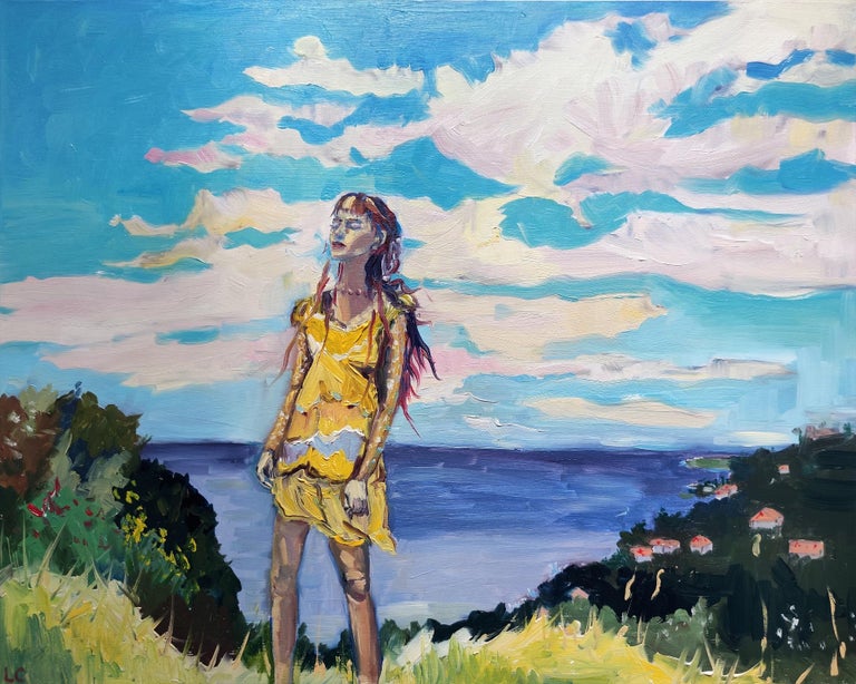 Linda Clerget - Abstract impressionist painting 'Meeting the sun' For ...