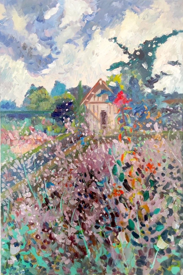 Linda Clerget - Impressionist alla prima landscape 'Just let me go to ...