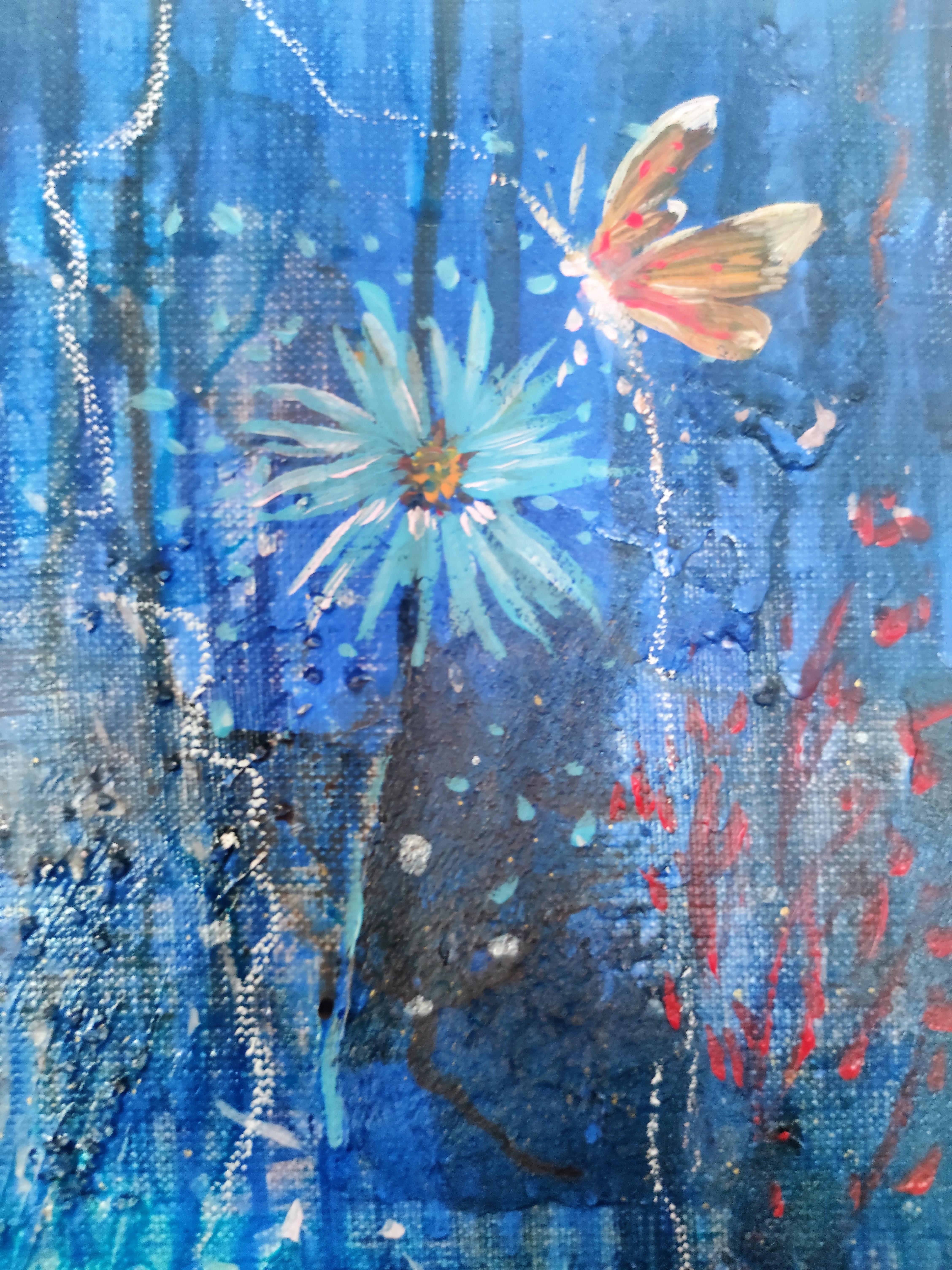 Linda Clerget - 'Like a butterfly in the cosmos', Blue Cosmic and ...