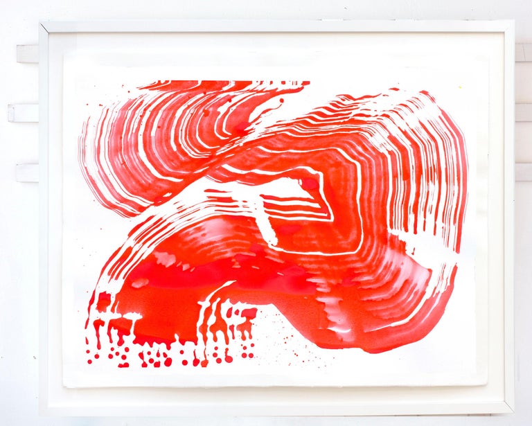 Linda Colletta - Neon Vermillion III, Acrylic on Arches Paper, Gallery ...