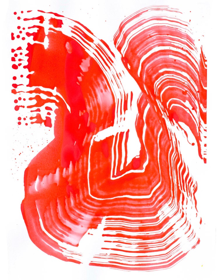 Linda Colletta - Neon Vermillion III, Acrylic on Arches Paper, Gallery ...