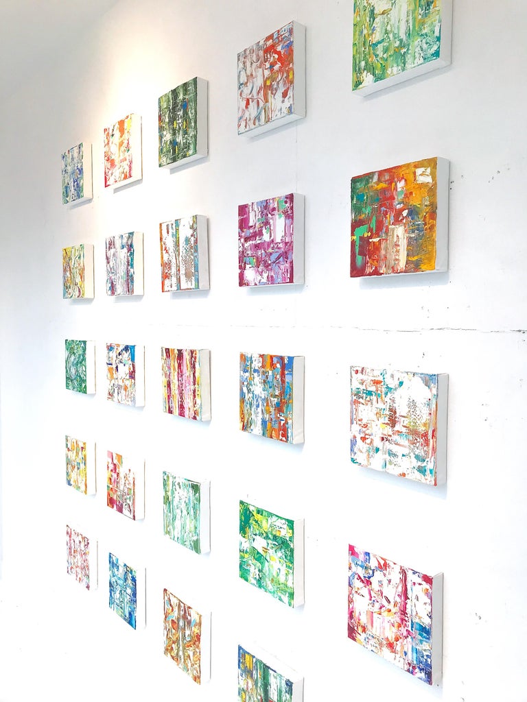 Linda Holt - "Brilliant Color Grid, 25 Small Abstract Expressionist ...