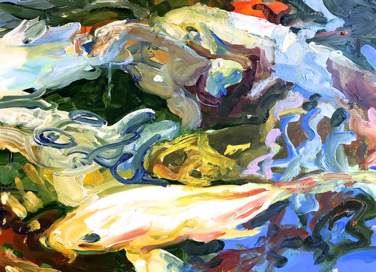 Linda Holt - "Circus 3" Abstract Expressionist Koi Fish Animals Water ...