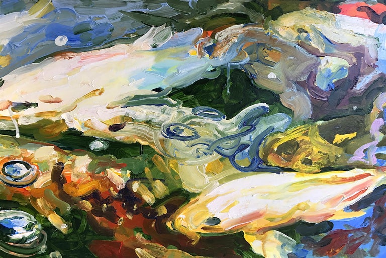 Linda Holt - "Circus 3" Abstract Expressionist Koi Fish Animals Water ...