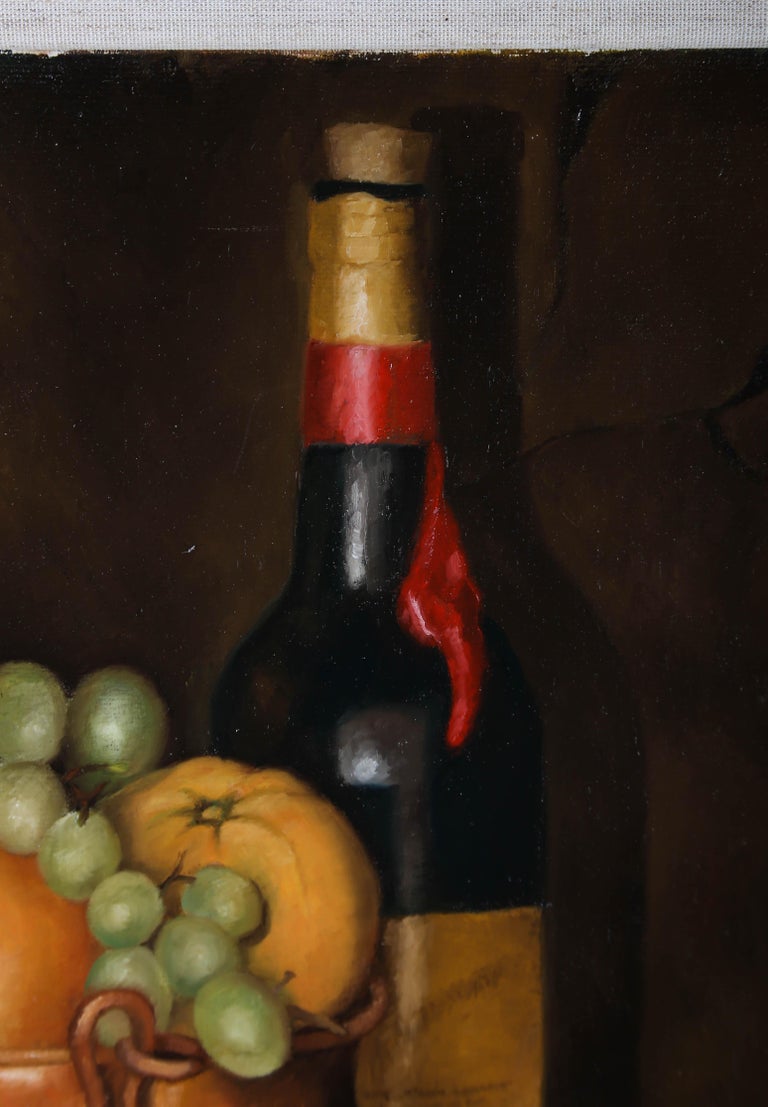 Linda Hughes - Linda Hughes - 2000 Oil, Fruit and Wine For Sale at 1stDibs