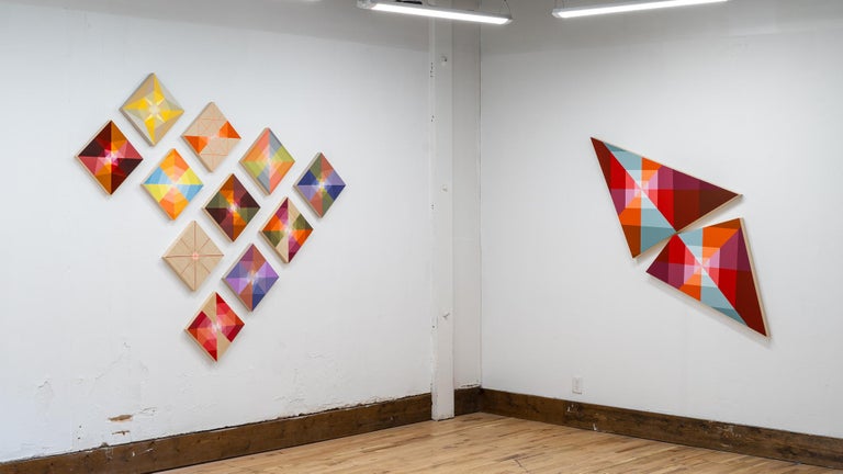 Linda King Ferguson - SUNDOG 32 - Multi-paneled Geometric Abstract ...