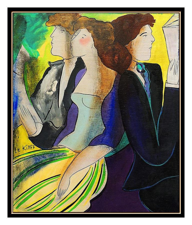 Linda Le Kinff - Linda Le Kinff Modern Portrait Painting Original Oil ...