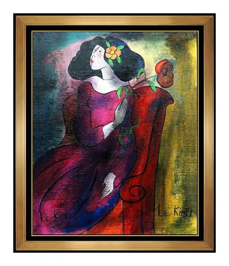 Linda Le Kinff - Linda Le Kinff Oil Painting on Board Signed Original ...