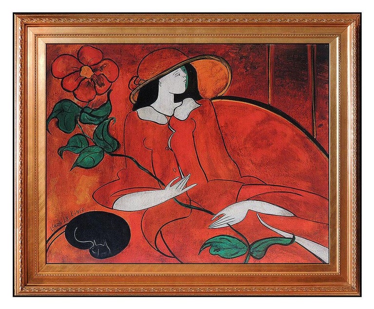 Linda Le Kinff - Linda Le Kinff Oil Painting On Board Signed Original ...