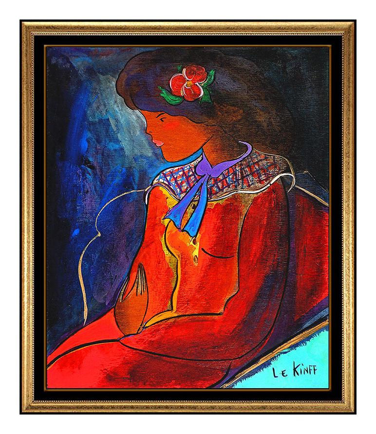 Linda Le Kinff - Linda Le Kinff Original Oil Painting on Board Signed ...