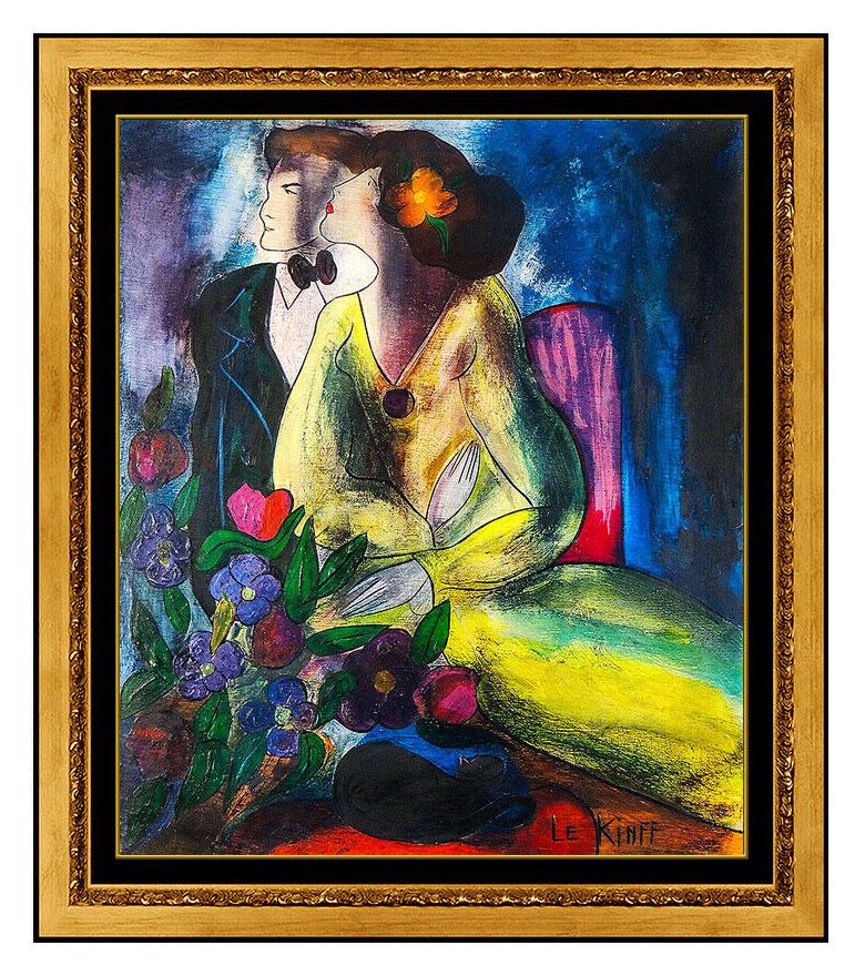 Linda Le Kinff - Linda Le Kinff Modern Portrait Painting Original Oil ...